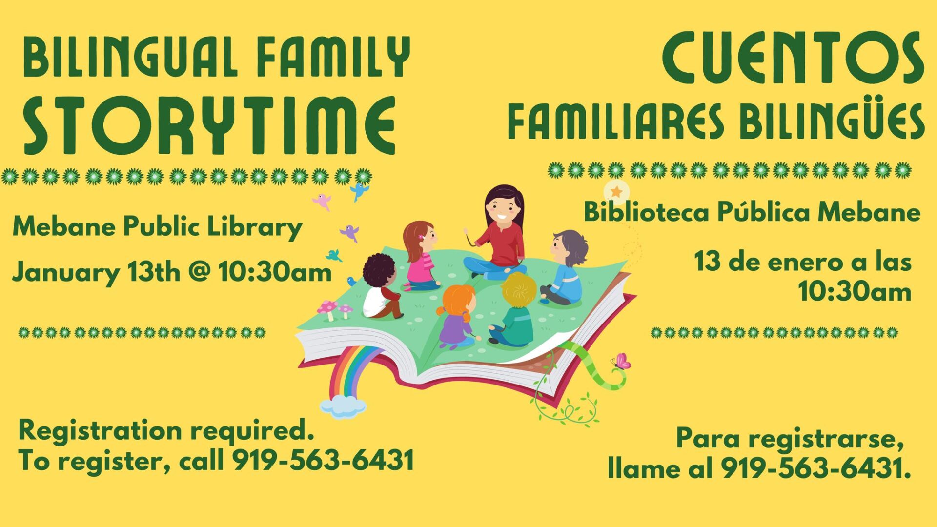 Bilingual Family Storytime - City of Mebane, NC