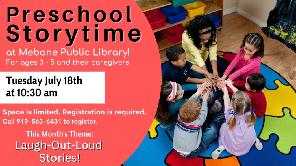 Preschool Storytime - City of Mebane, NC