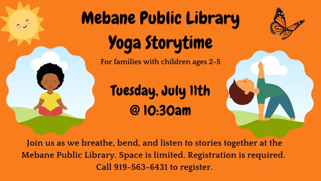 Preschool Yoga Storytime - City of Mebane, NC